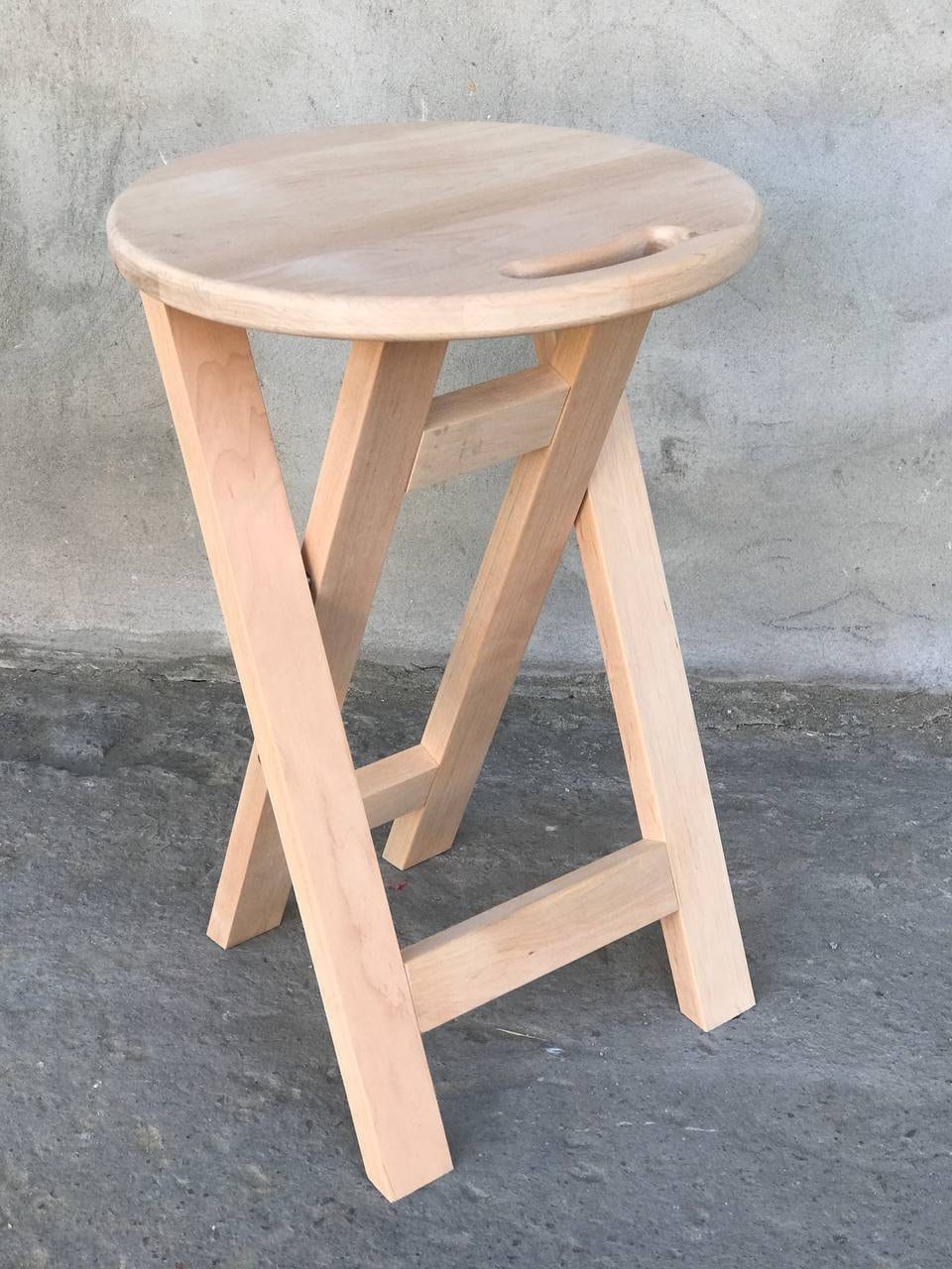 Light Portable Foldable Wooden Stool Round Seat and Convenient - Etsy