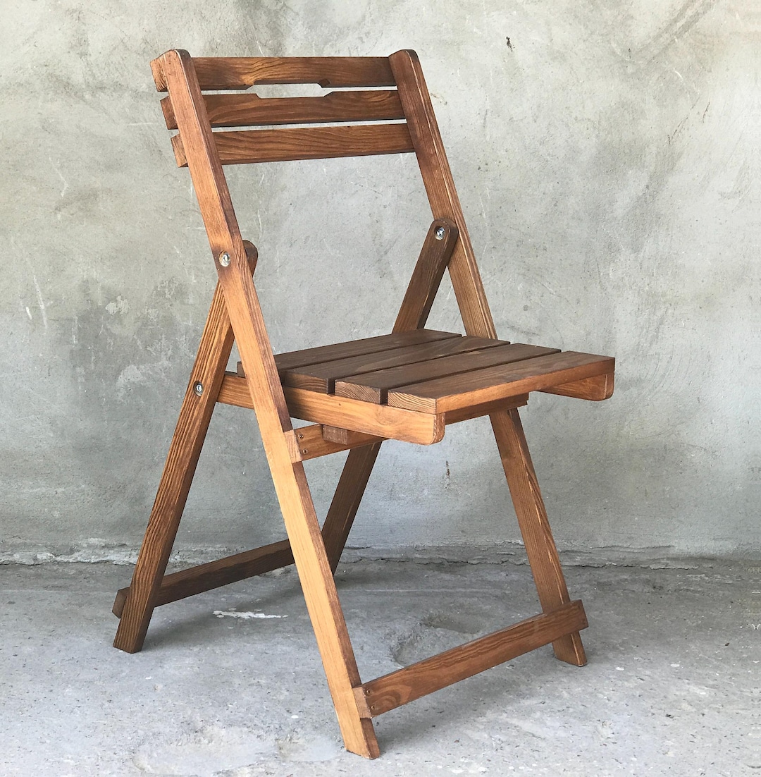 Foldable Seating, Rustic Chair, Folding Seat Natural Wood Outdoor ...