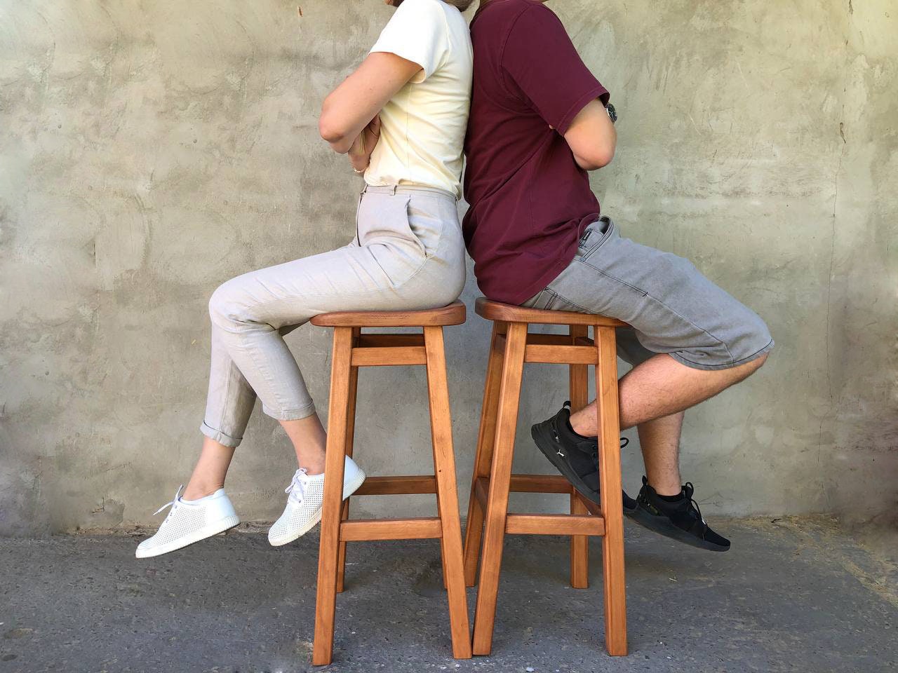 Funny Ergonomic Wooden Bar Stool Rustic High Barstool Man Cave Elevated ...