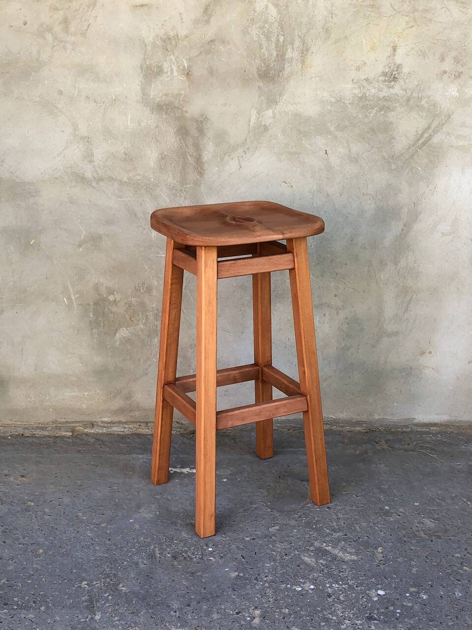 Funny Ergonomic Wooden Bar Stool Rustic High Barstool Man Cave Elevated ...