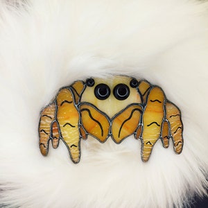Jumping Spider Window Hanging Stained Glass. Funny Suncatcher Arachnid ...
