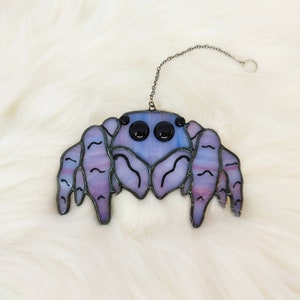 Jumping Spider Window Hanging Stained Glass. Funny Suncatcher Arachnid ...