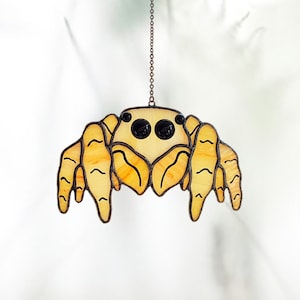Jumping Spider Window Hanging Stained Glass. Funny Suncatcher Arachnid ...