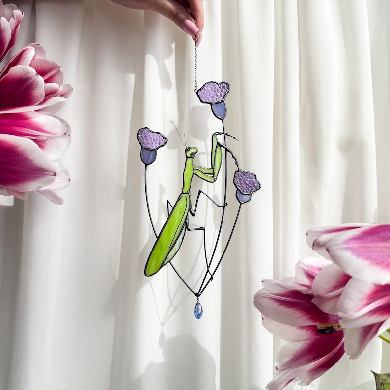 Stained Glass Praying Mantis Suncatcher. Unique Mother's Day Gifts ...