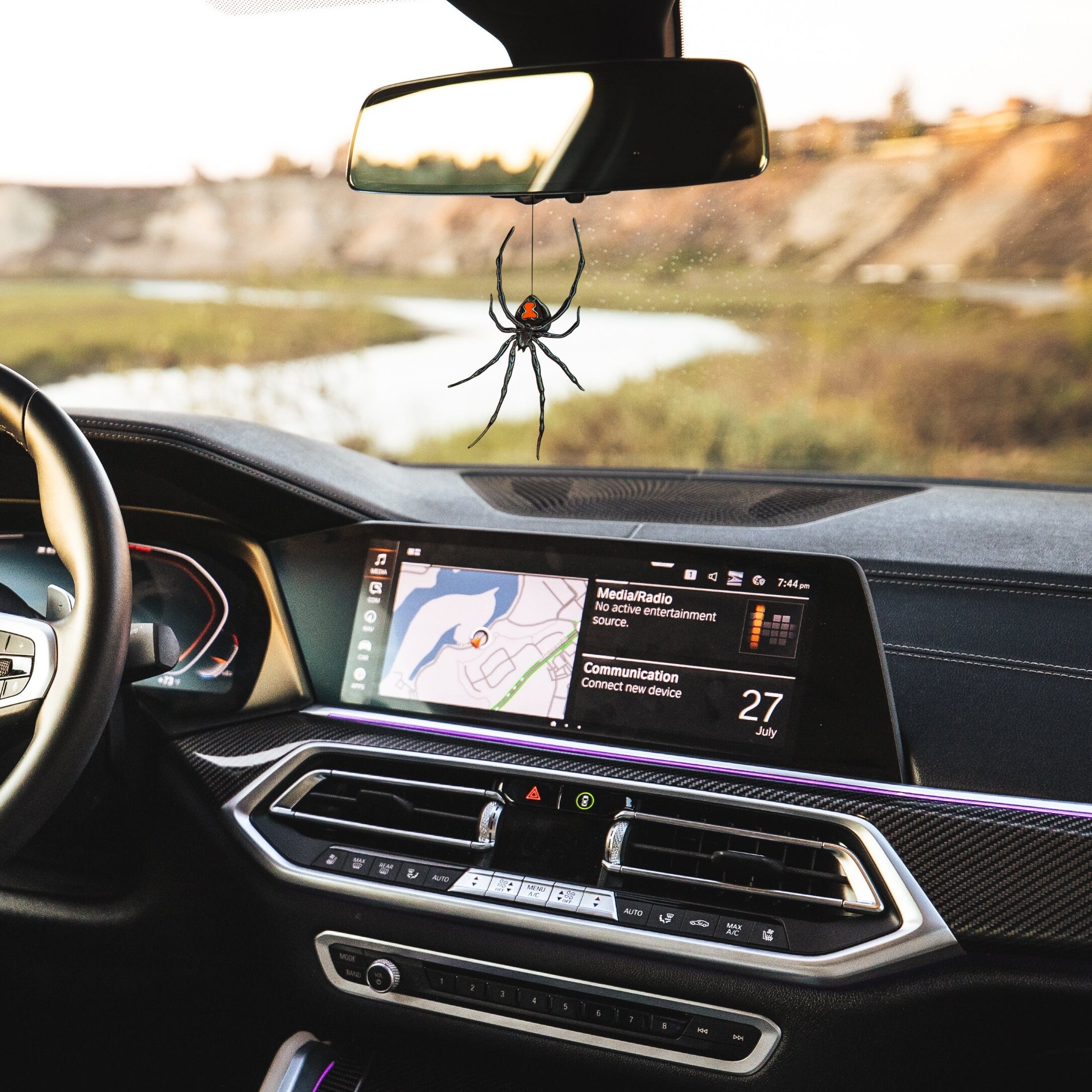 Black Widow Spider Car Charm. Cool and Stylish Car Accessory. - Etsy