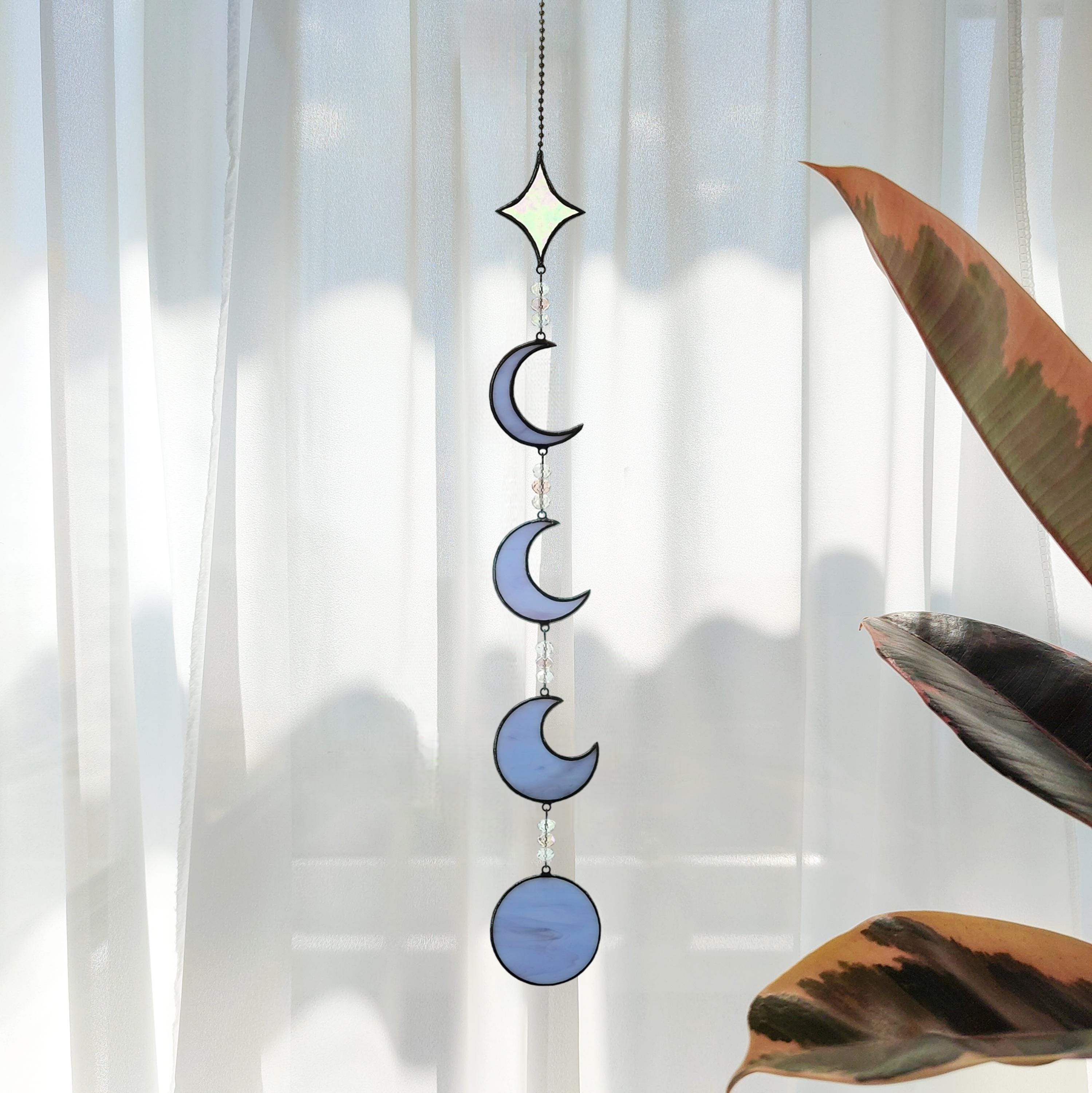 Moon Phase Stained Glass Suncatcher. Witch Decor and Gifts. Perfect for ...