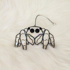 Jumping Spider Window Hanging Stained Glass. Funny Suncatcher Arachnid ...