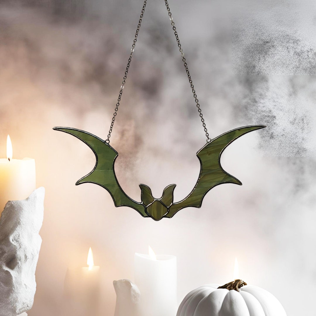 Stained Glass Bat Suncatcher. Perfect Witch Decor and Gifts for ...