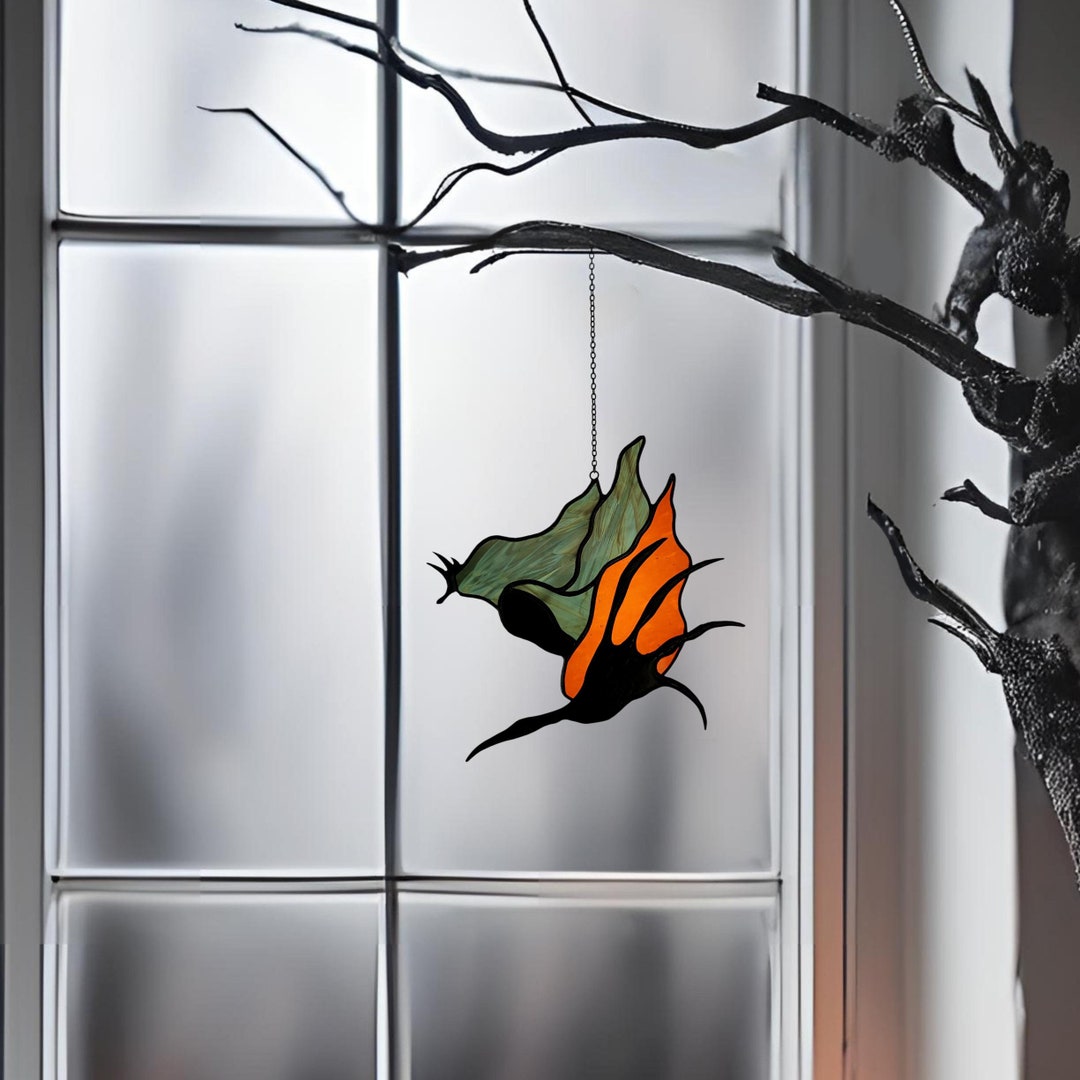 Handmade Grim Reaper Stained Glass Suncatcher With the Hand of Death ...