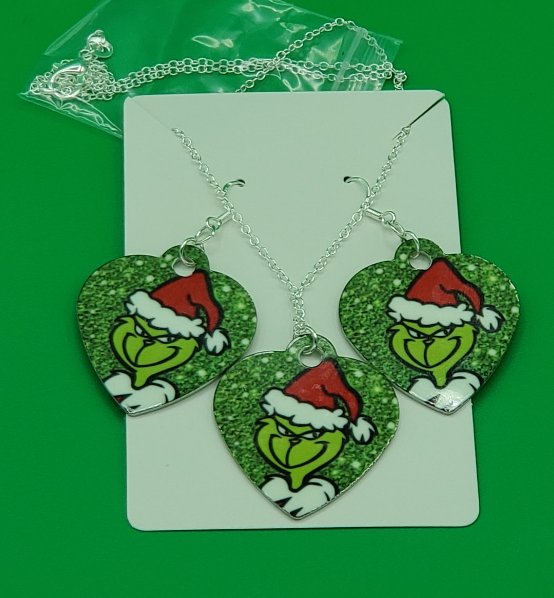 Grinch Jewelry Set - Etsy