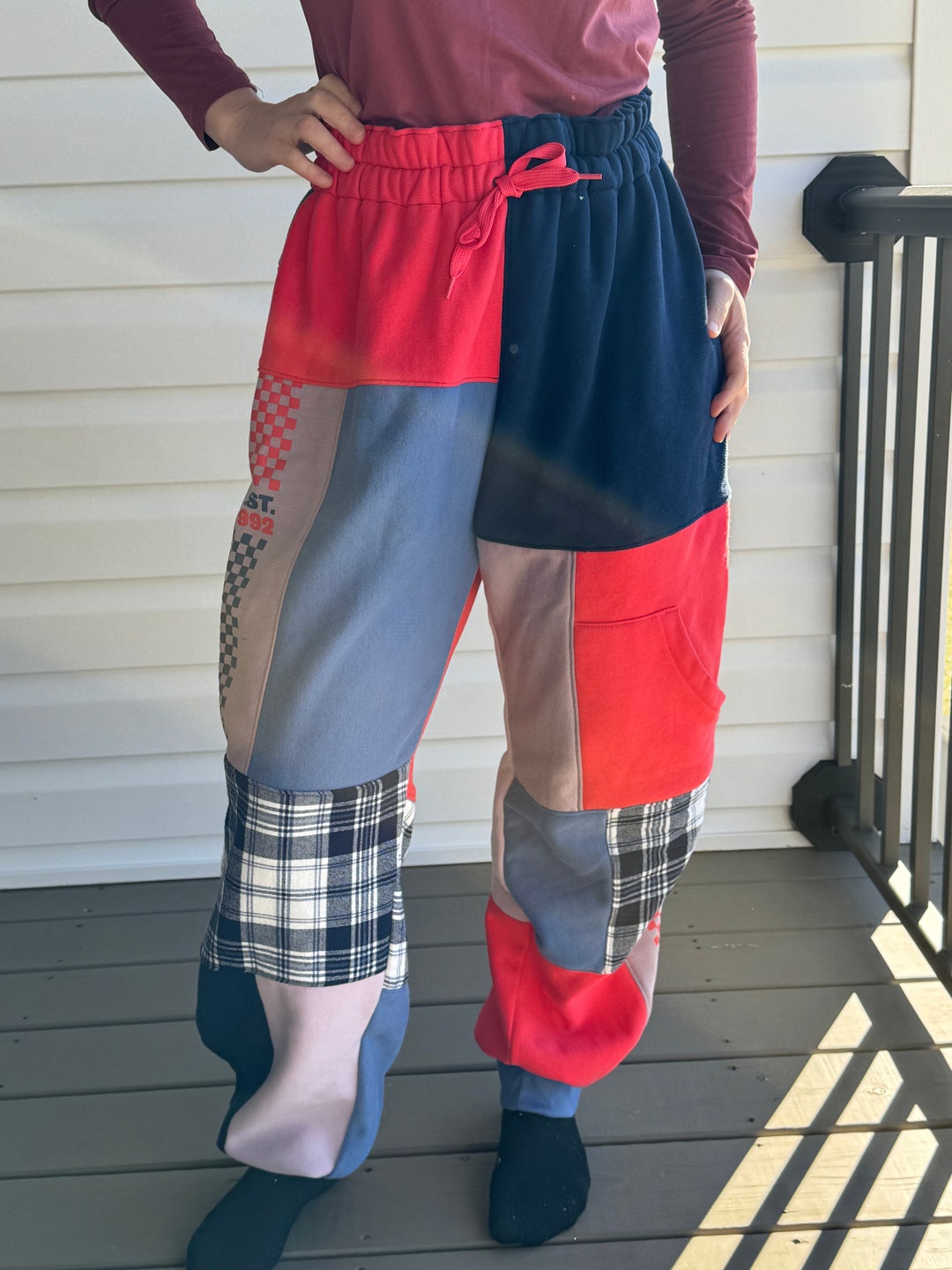 Patchwork Pants - Etsy