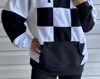 Patchwork Hoodie - Etsy