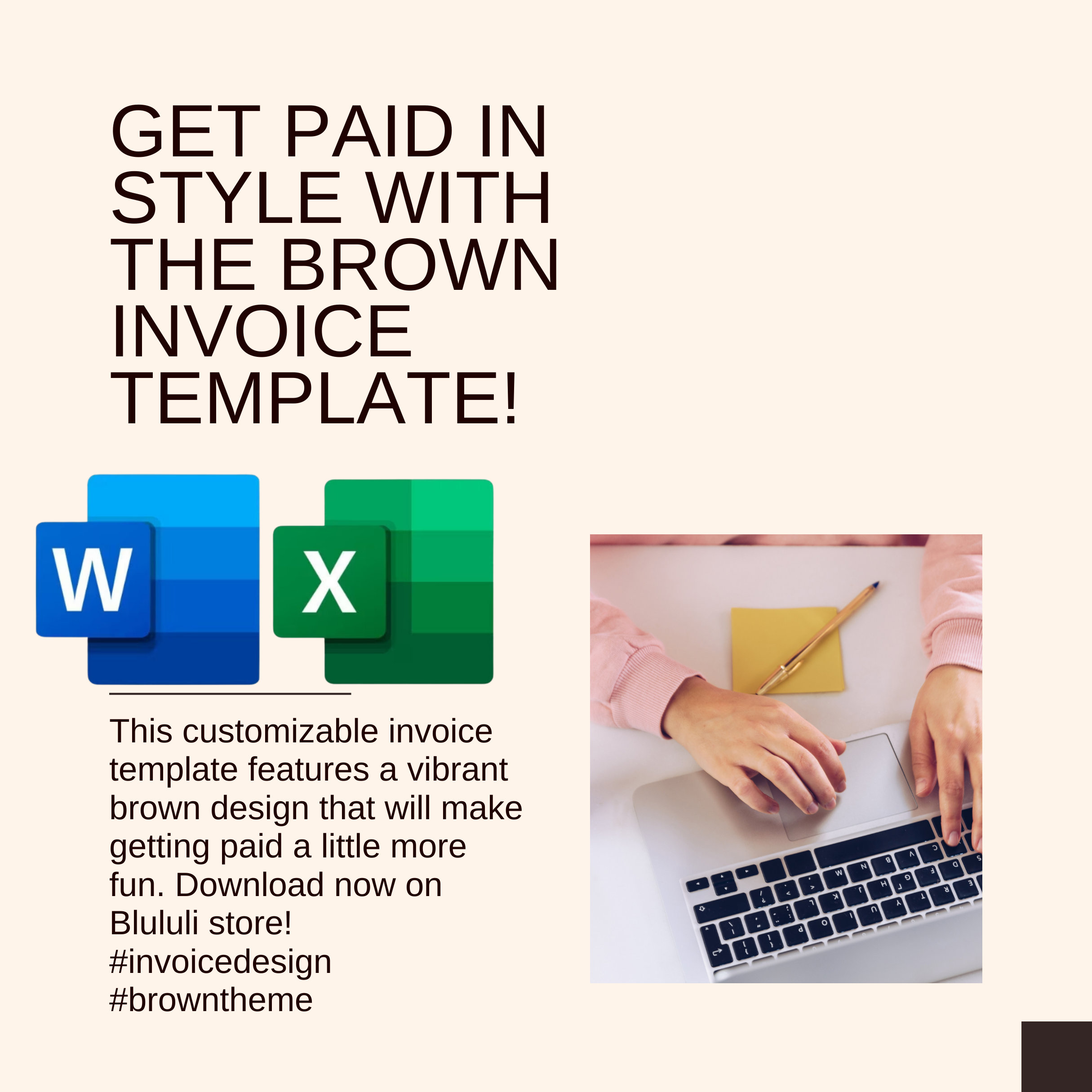 Brown Invoice Template: Suitable for Small Business, Professional ...