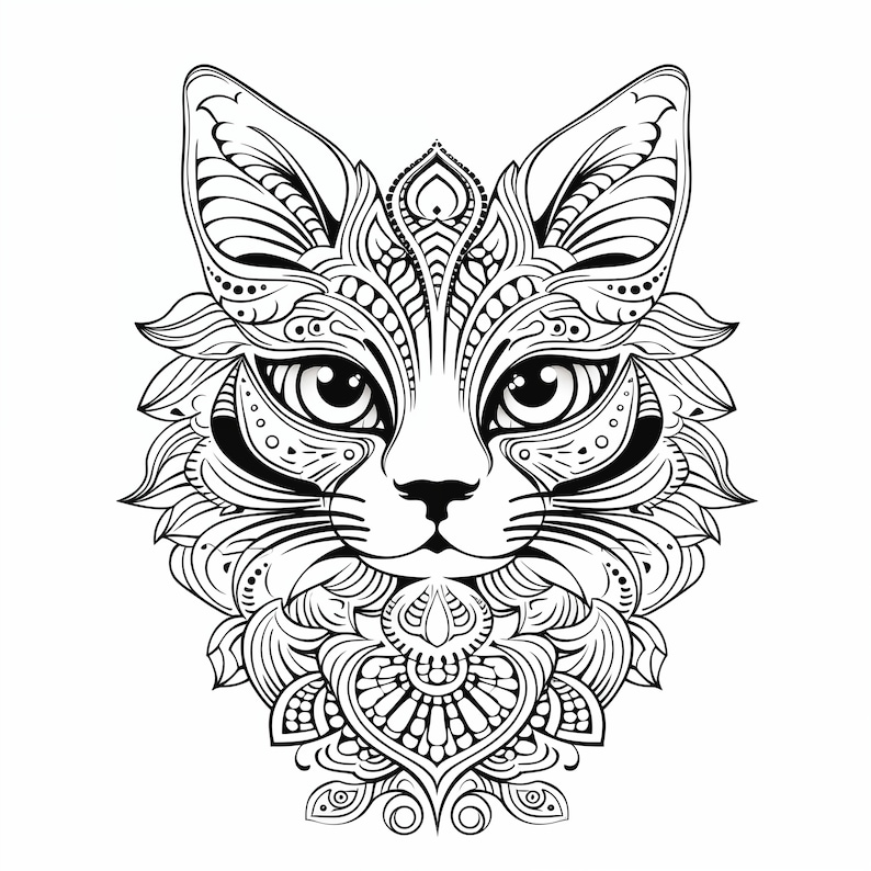 Mandala Art Animals Coloring Pages - 30 Unique Designs, Therapeutic ...