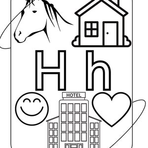 26 Alphabet Flashcards, Printable Coloring Pages for Kids, ABC ...