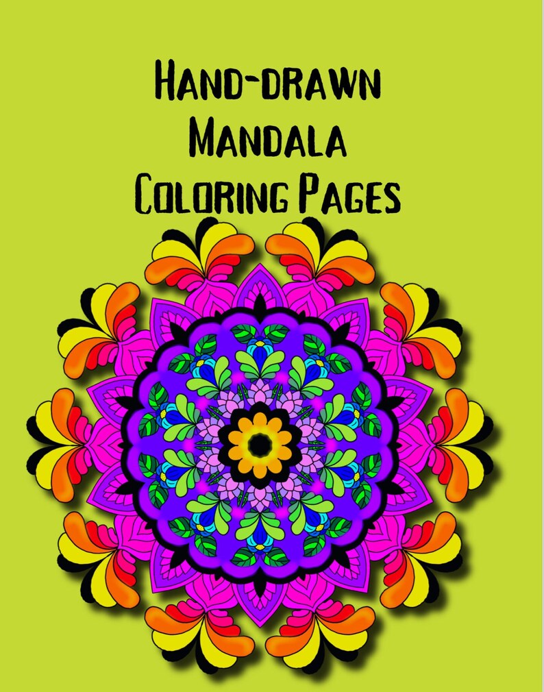 Mandala Art Coloring Pages Stress-relieving: 80 Hand-drawn Designs for ...
