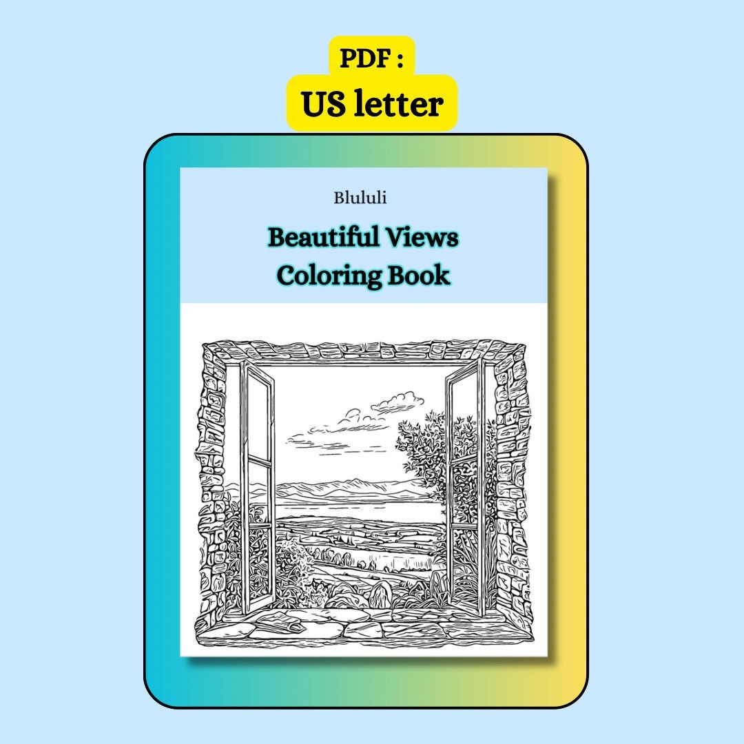 Beautiful Views Coloring Pages: 13 Landscape Views From Window ...