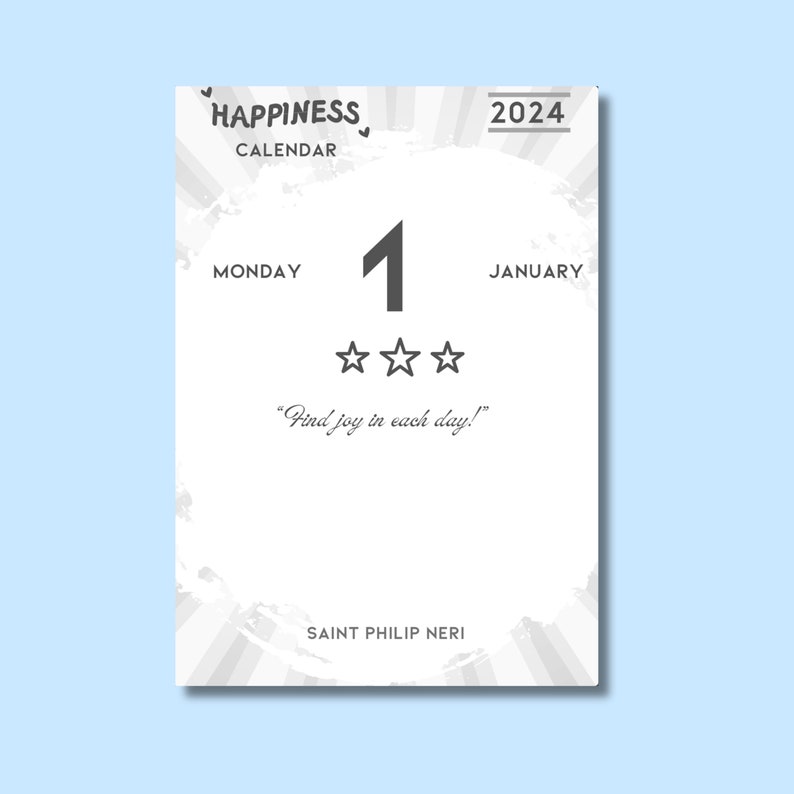 Happiness Calendar 2024 : Enjoy an Entire Year of Daily Inspiration ...