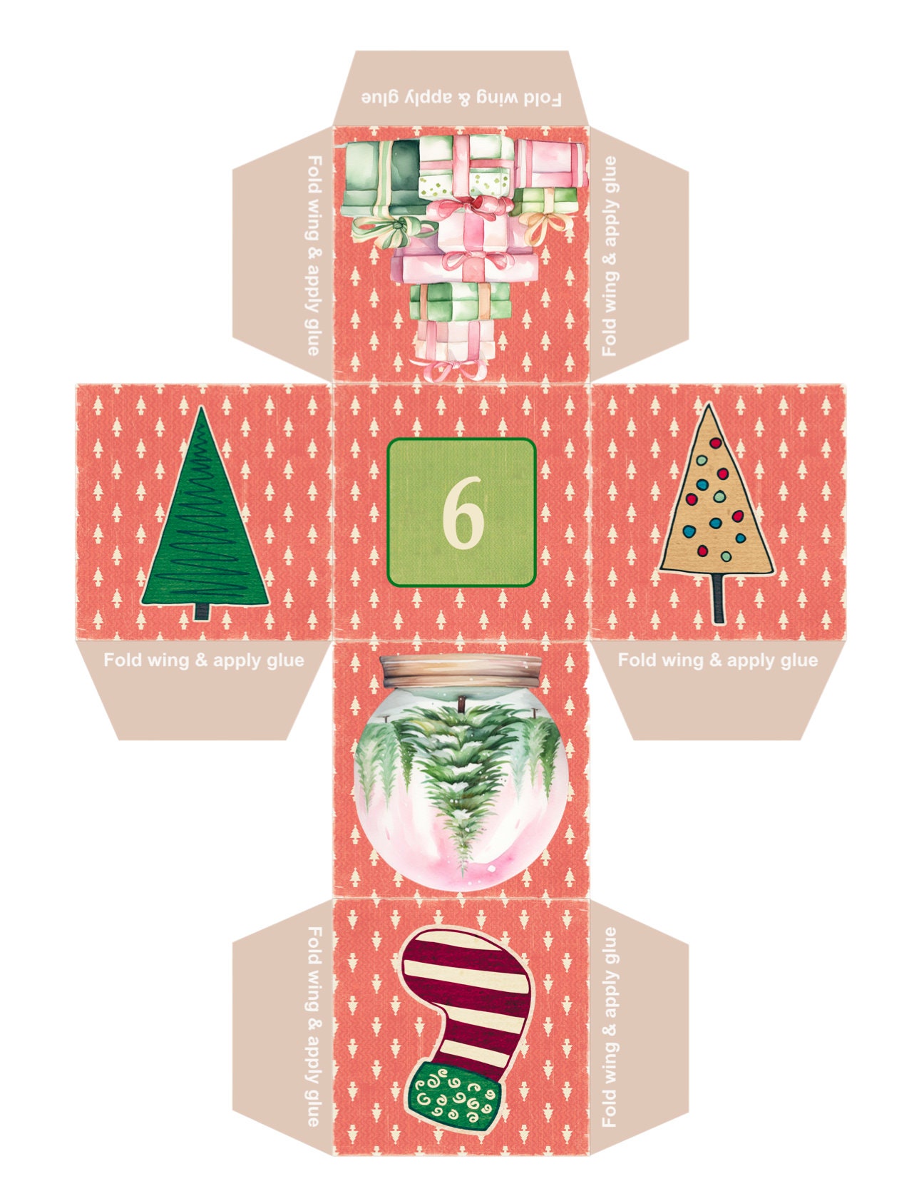 DIY Advent Calendar 3D Christmas Boxes - Printable PDF, Perfect for ...