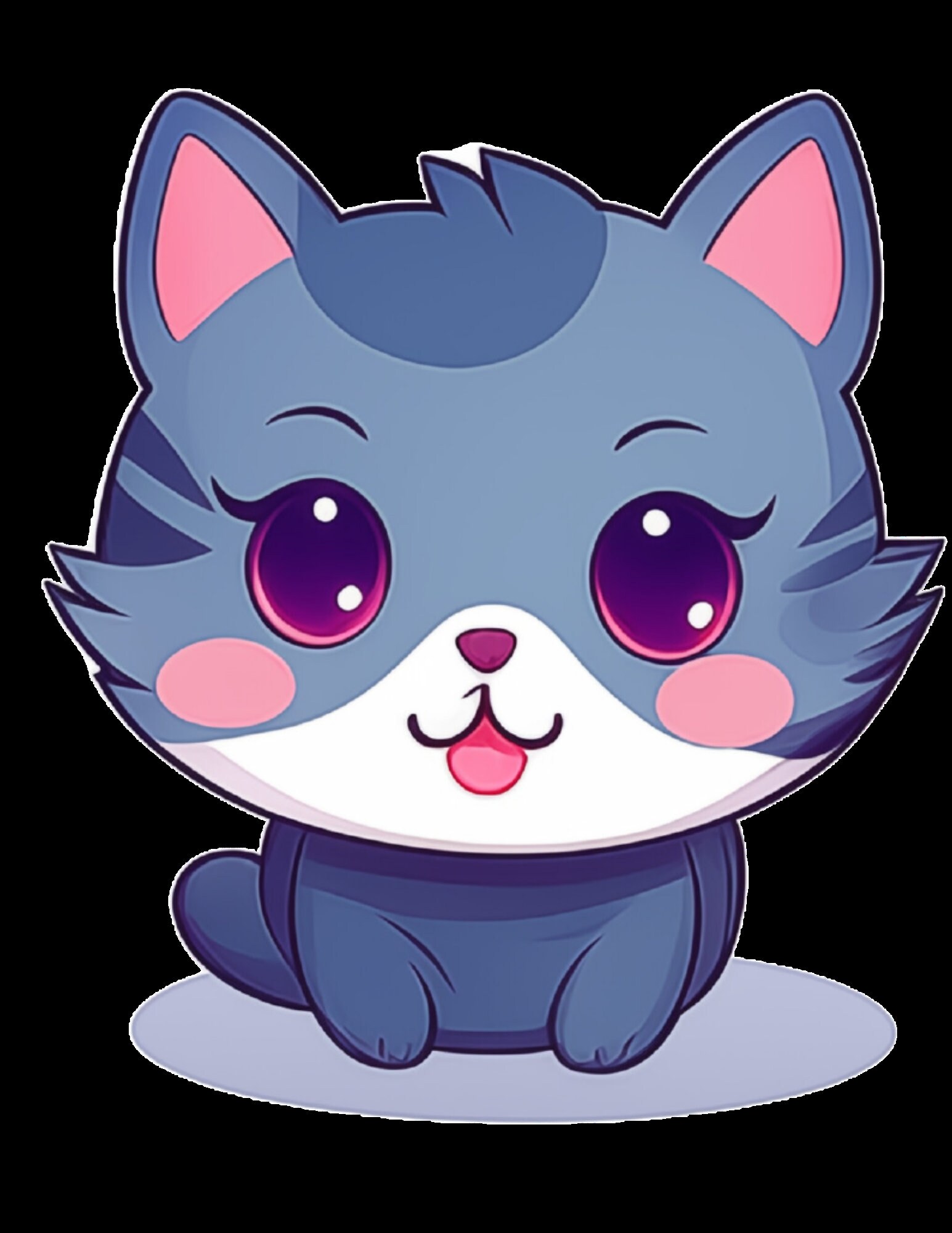 Cute Kawaii Cats Clipart, 37 PNG Cats Clipart, Transparent Background ...