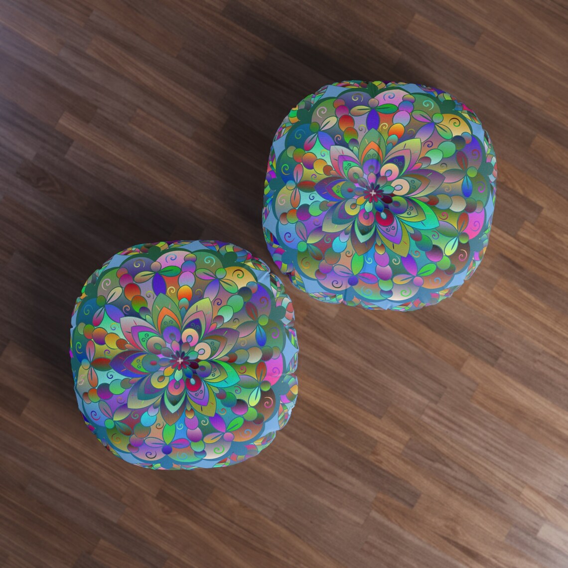 Floor Cushion Mandala Art Hand Drawn Beautiful Colorful Mandala on ...