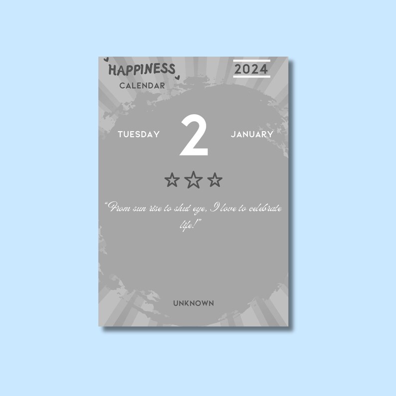 Happiness Calendar 2024 : Enjoy an Entire Year of Daily Inspiration ...