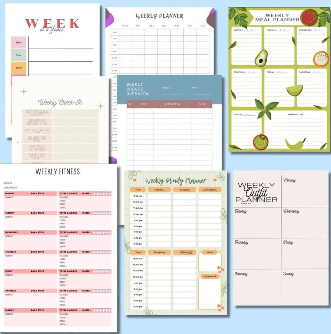 Simplify Your Schedule With a Versatile Weekly Journal: the Perfect ...