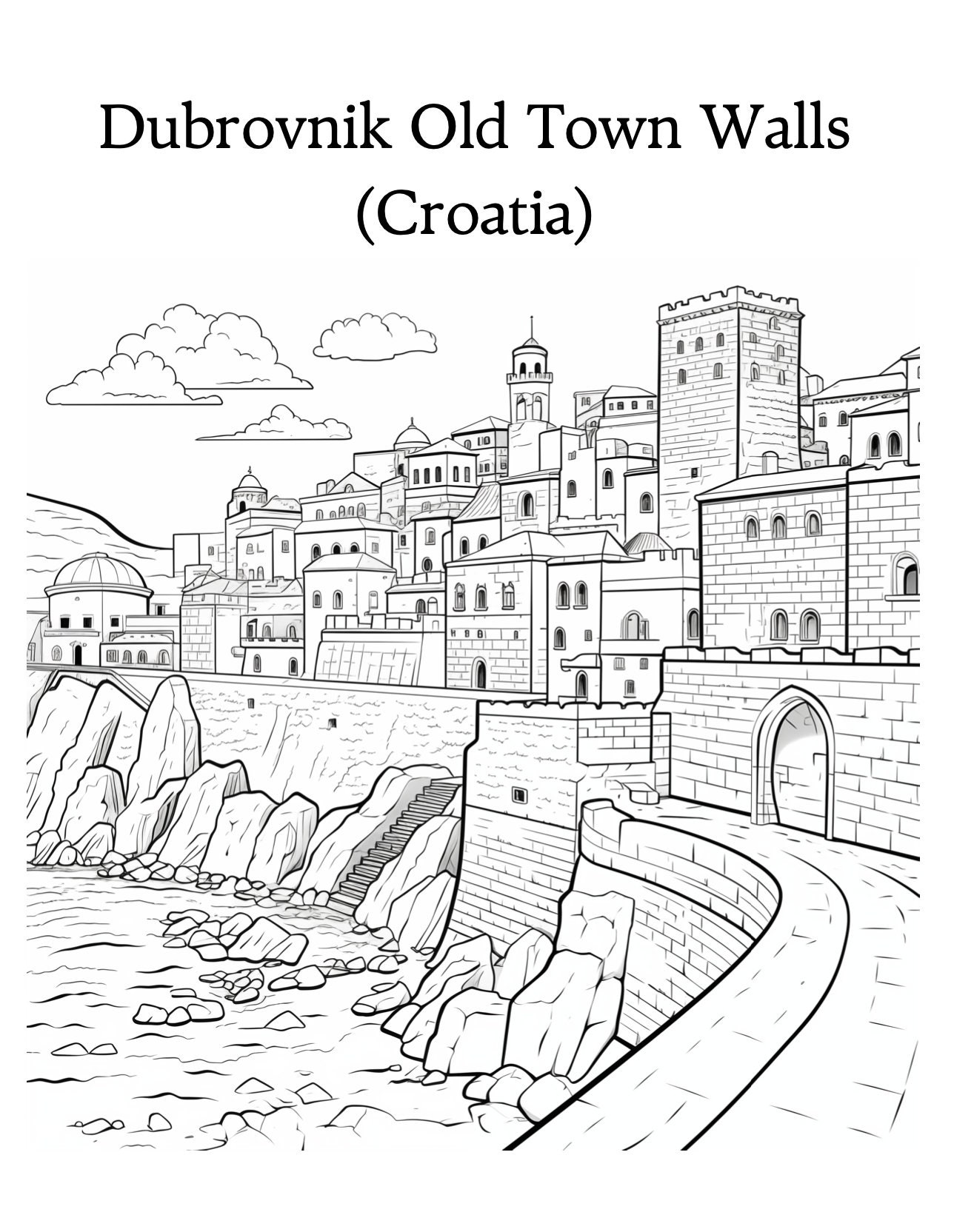 Travel Destinations Coloring Pages: European Iconic Landmarks by ...