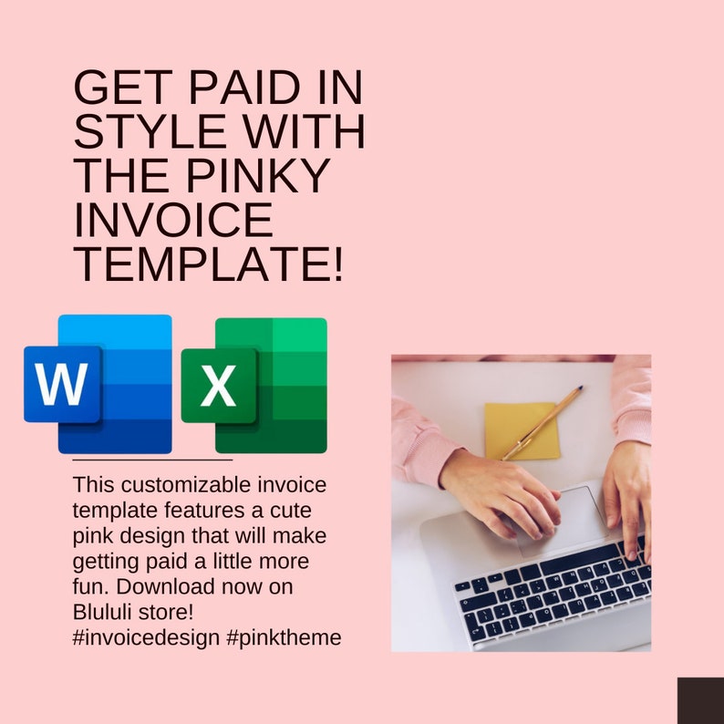 Pinky Invoice Template: Suitable for Small Business, Professional ...