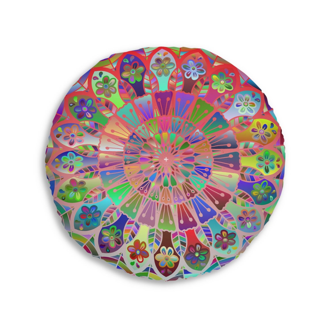 Floor Cushion Mandala Art Hand Drawn Beautiful Colorful Mandala on ...