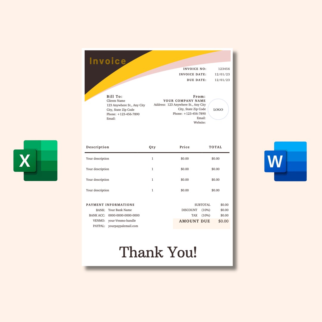 Brown Invoice Template: Suitable for Small Business, Professional ...