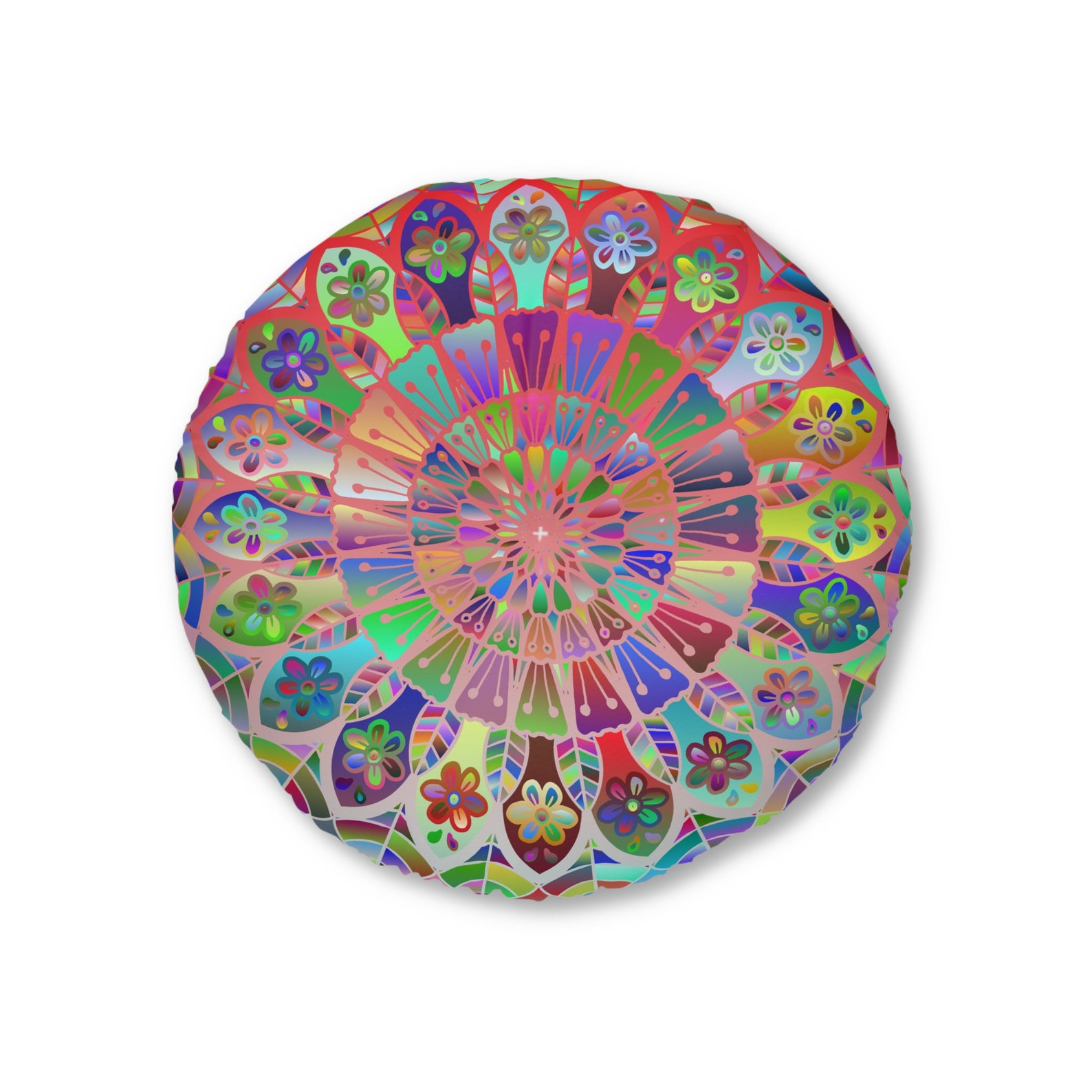Floor Cushion Mandala Art Hand Drawn Beautiful Colorful Mandala on ...