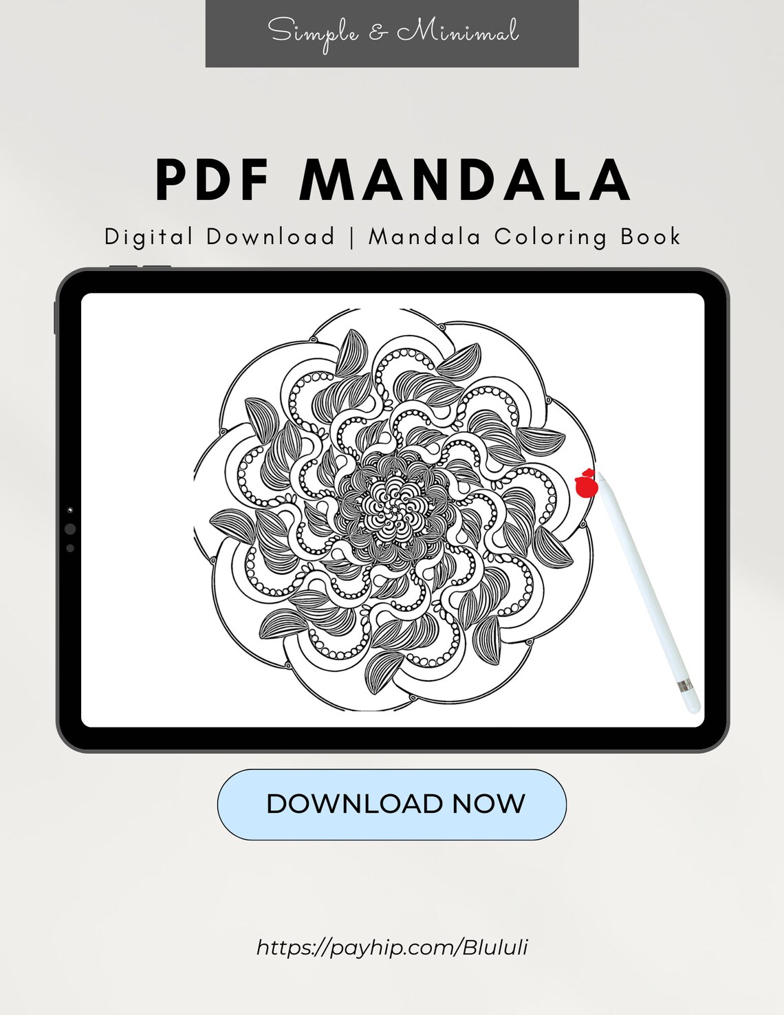 Simple Mandala Coloring Pages 15 Hand Drawn Designs - Vol. 9, Adult ...