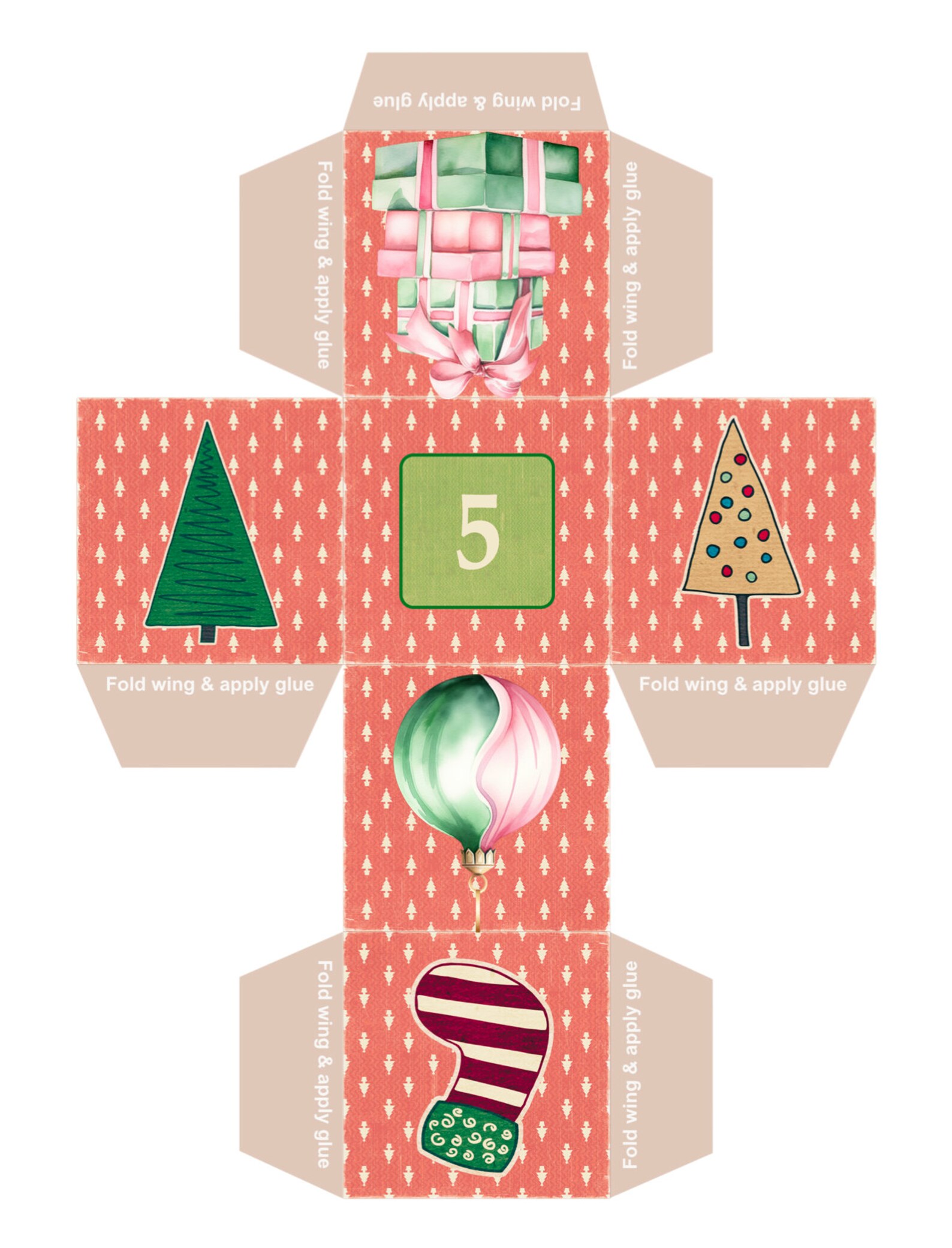 DIY Advent Calendar 3D Christmas Boxes - Printable PDF, Perfect for ...