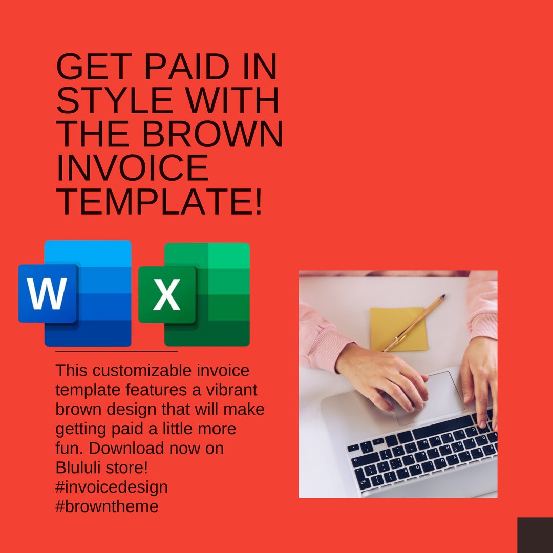 Red Invoice Template: Suitable for Small Business, Professional Invoice ...
