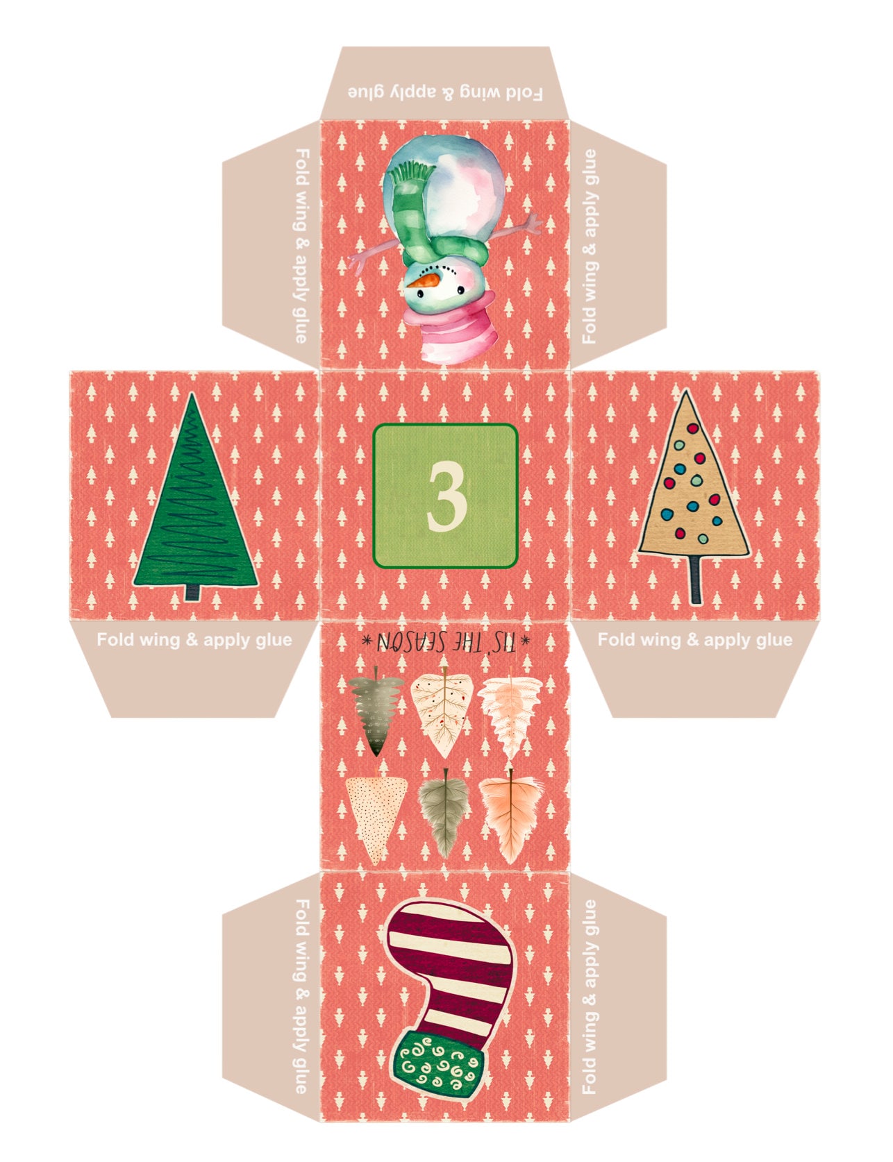 DIY Advent Calendar 3D Christmas Boxes - Printable PDF, Perfect for ...