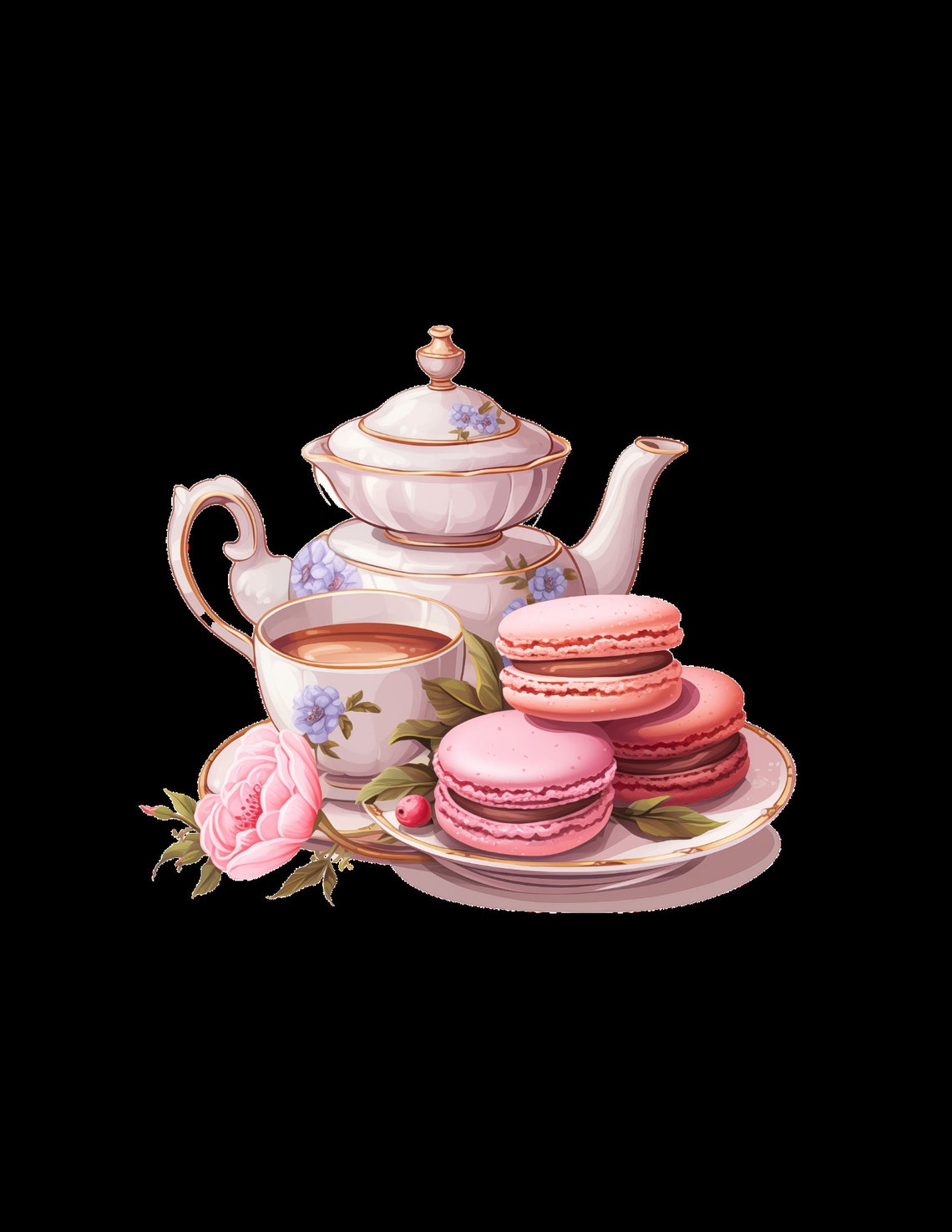 Tea Party Clipart Bundle, Tea Set Clipart, Teapots, Floral Decor ...