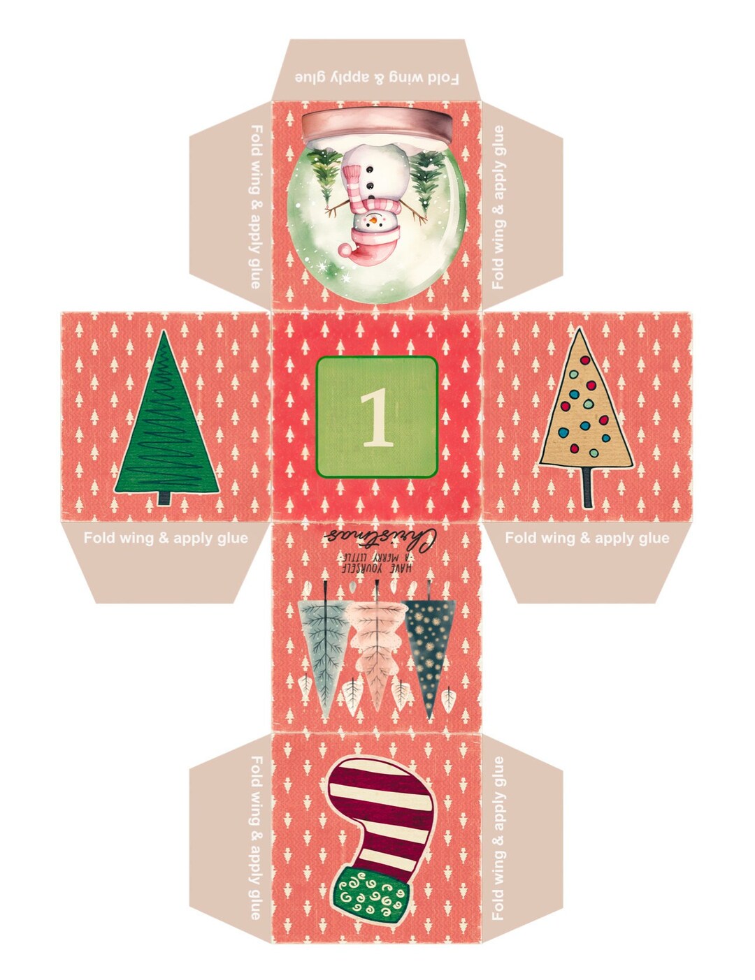 DIY Advent Calendar 3D Christmas Boxes - Printable PDF, Perfect for ...