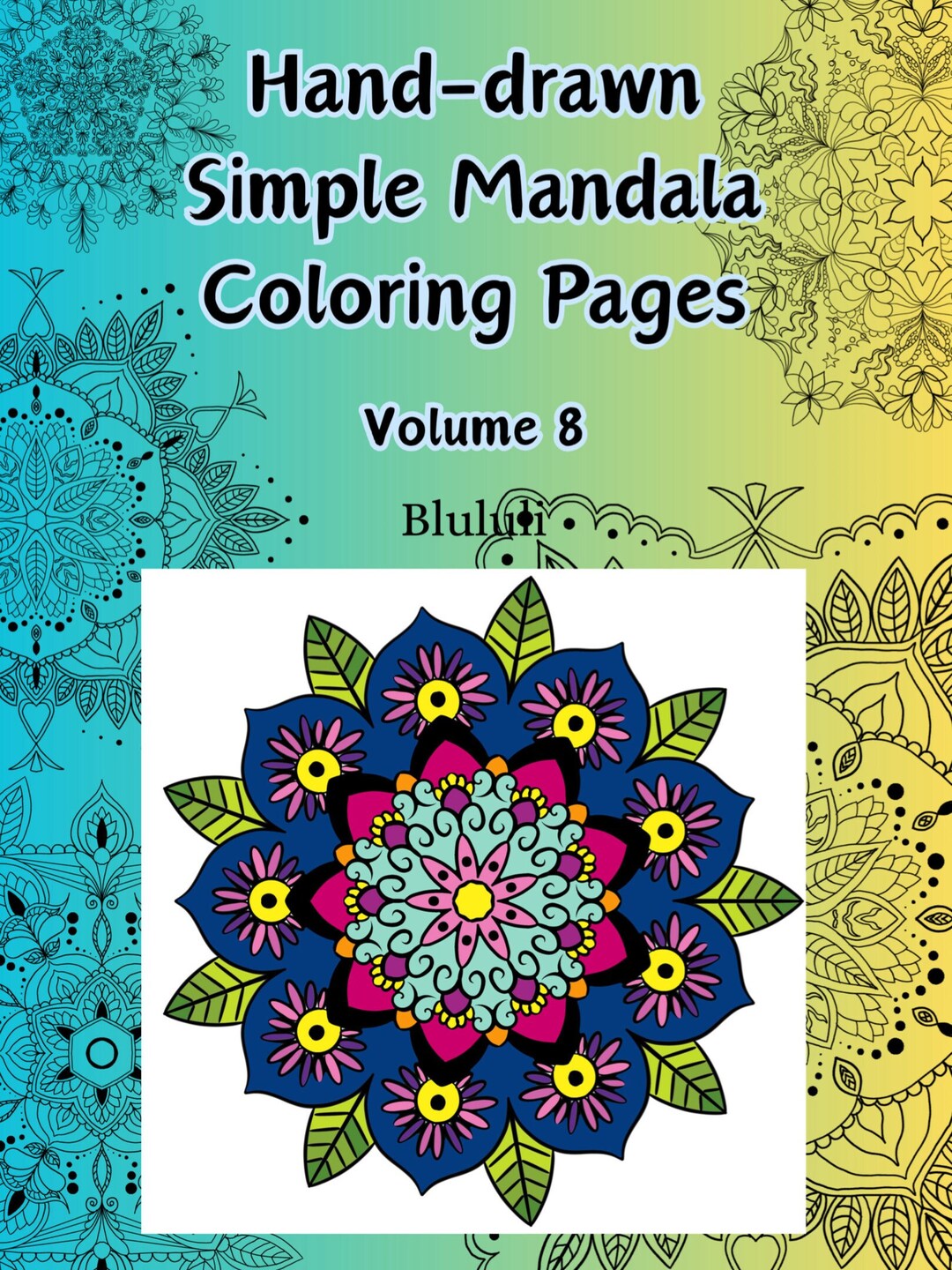 Simple Mandala Coloring Pages 15 Hand Drawn Simple Designs - Adult ...