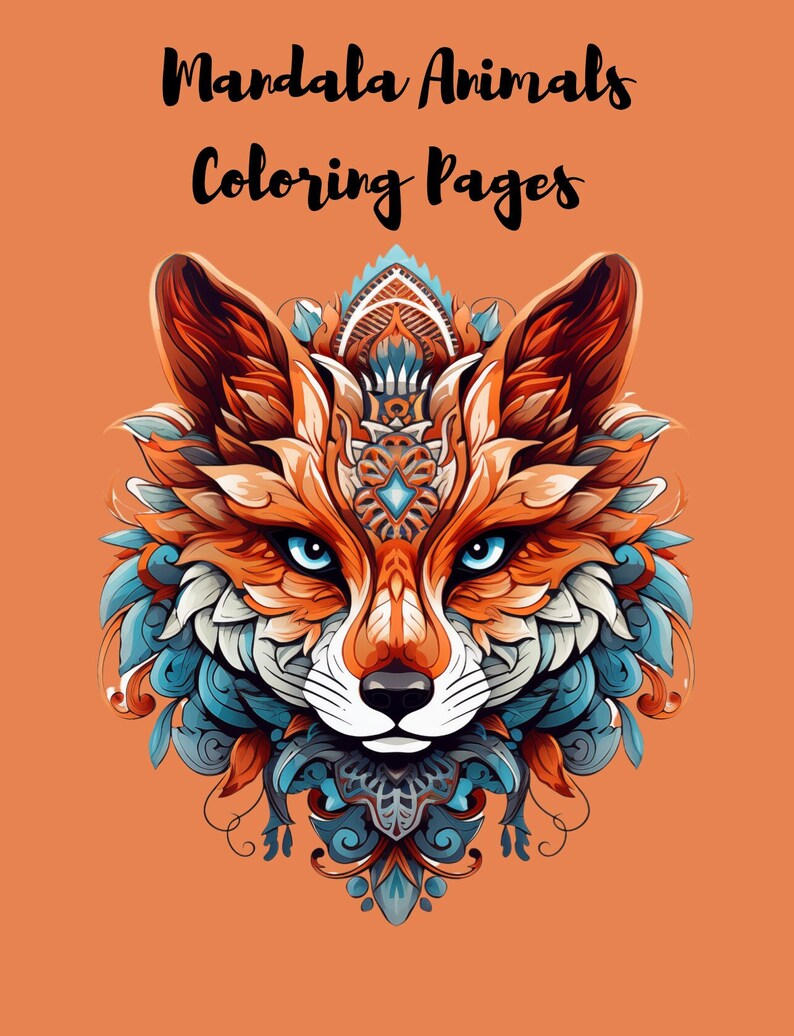 Mandala Art Animals Coloring Pages - 30 Unique Designs, Therapeutic ...