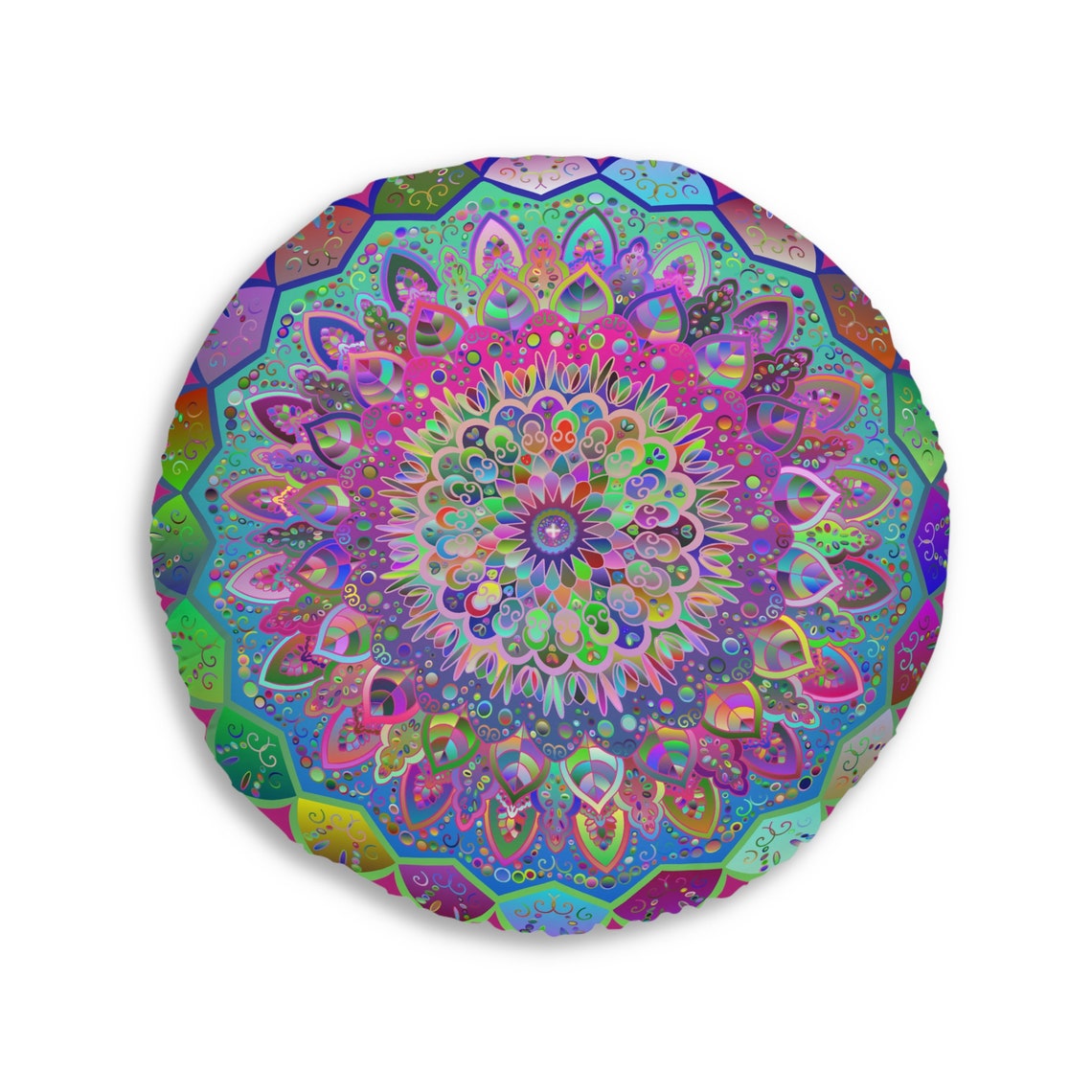 Floor Cushion Mandala Art Hand Drawn Beautiful Colorful Mandala on ...