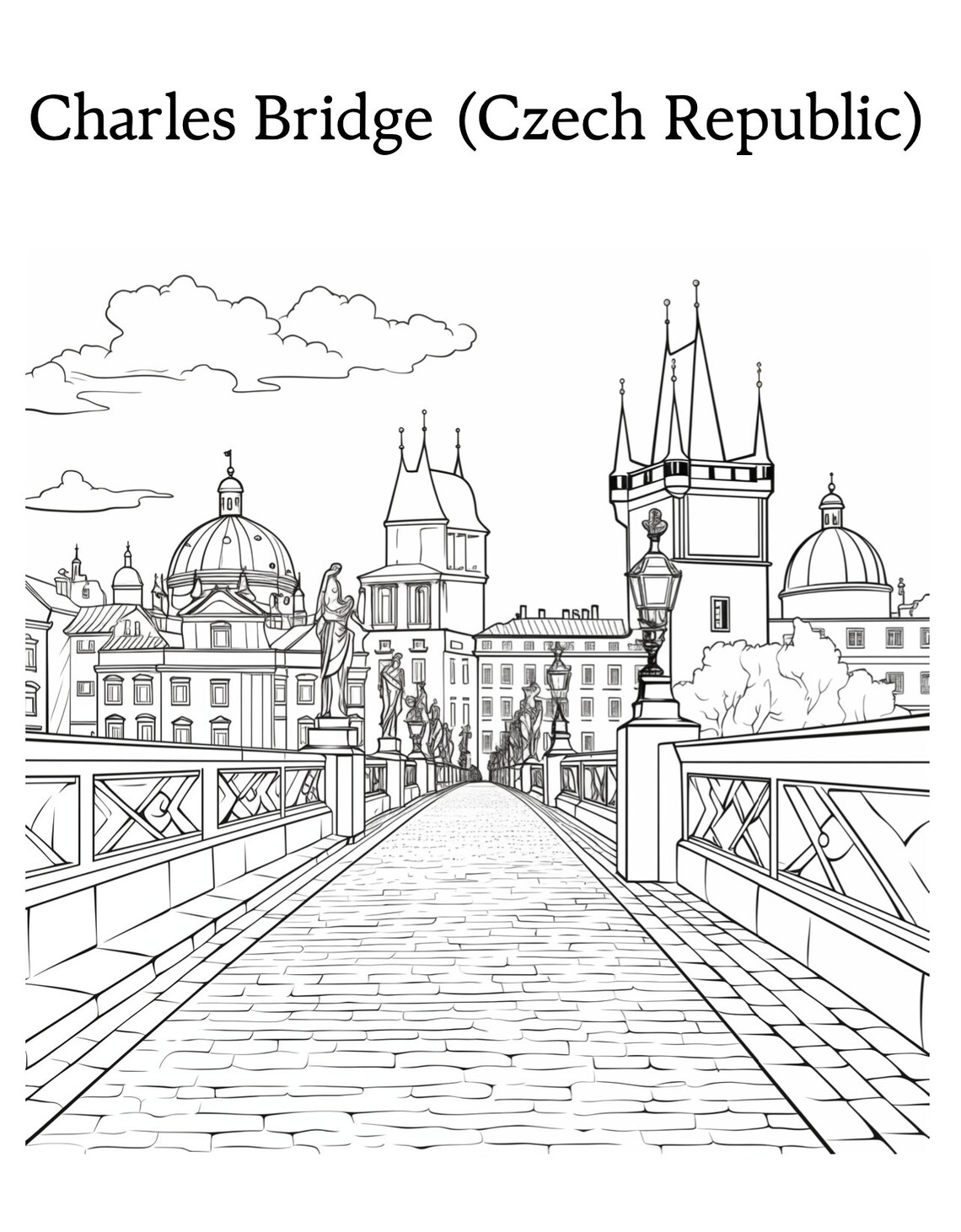 Travel Destinations Coloring Pages: European Iconic Landmarks by ...