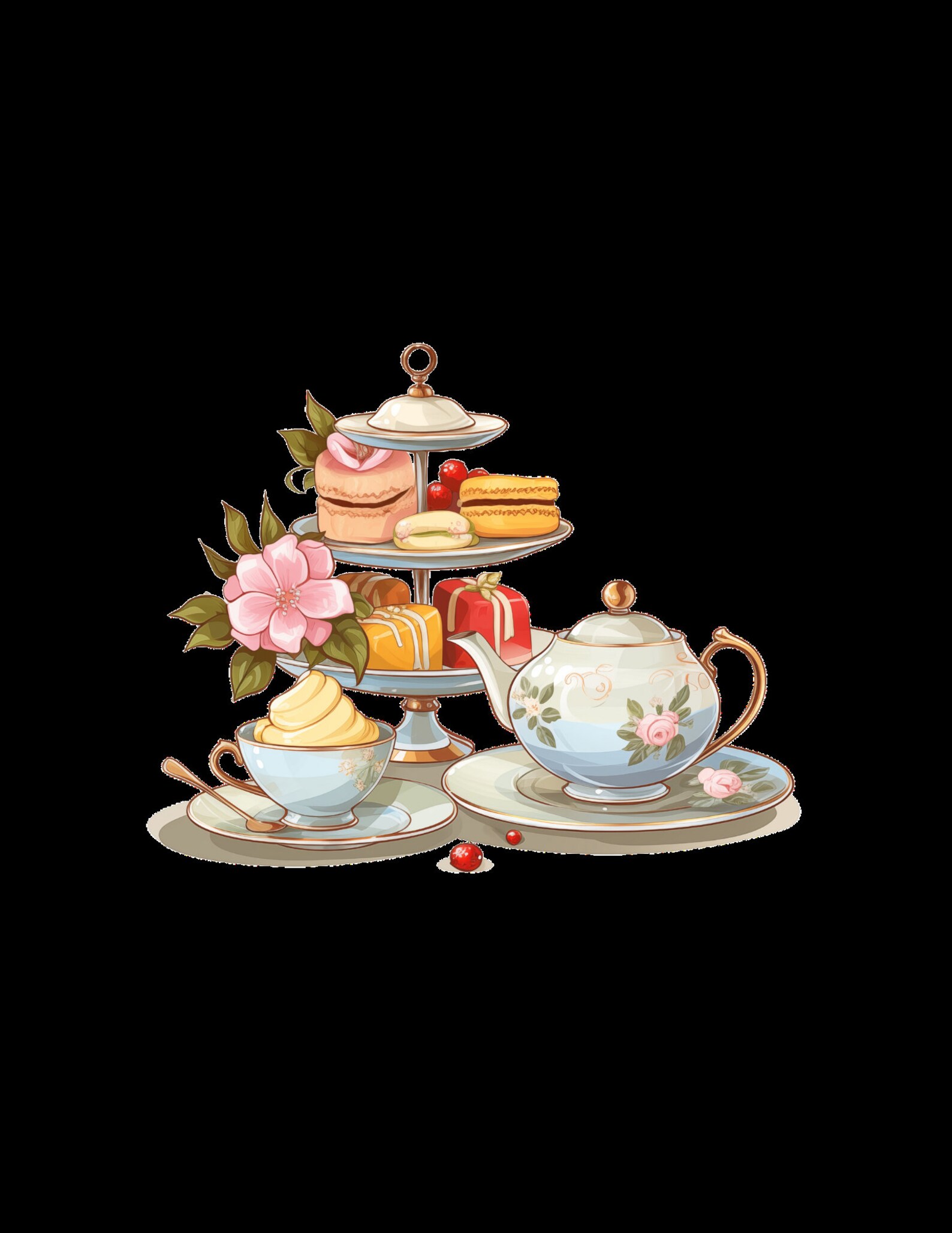 Tea Party Clipart Bundle, Tea Set Clipart, Teapots, Floral Decor ...