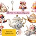 Tea Party Clipart Bundle, Tea Set Clipart, Teapots, Floral Decor ...