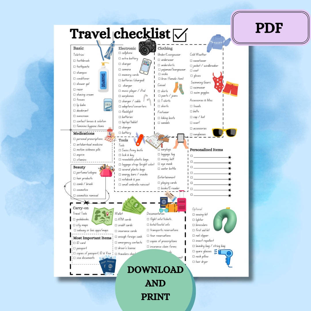 Ultimate Travel Checklist PDF: Pack Like a Pro for Your Next Adventure ...