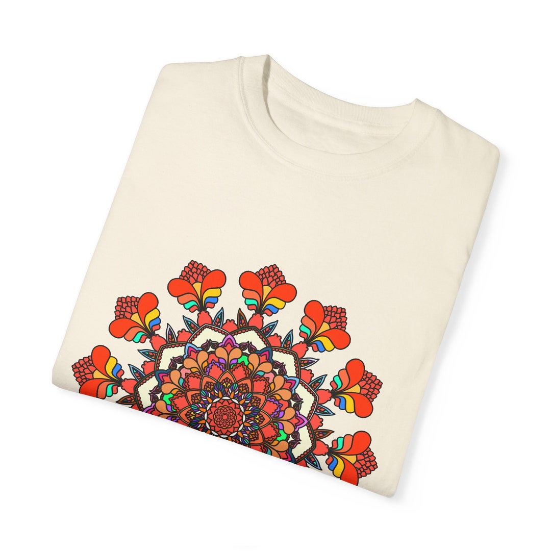 Unisex Mandala T-shirt Hand-drawn Mandala Art 100% Ring-spun Cotton ...