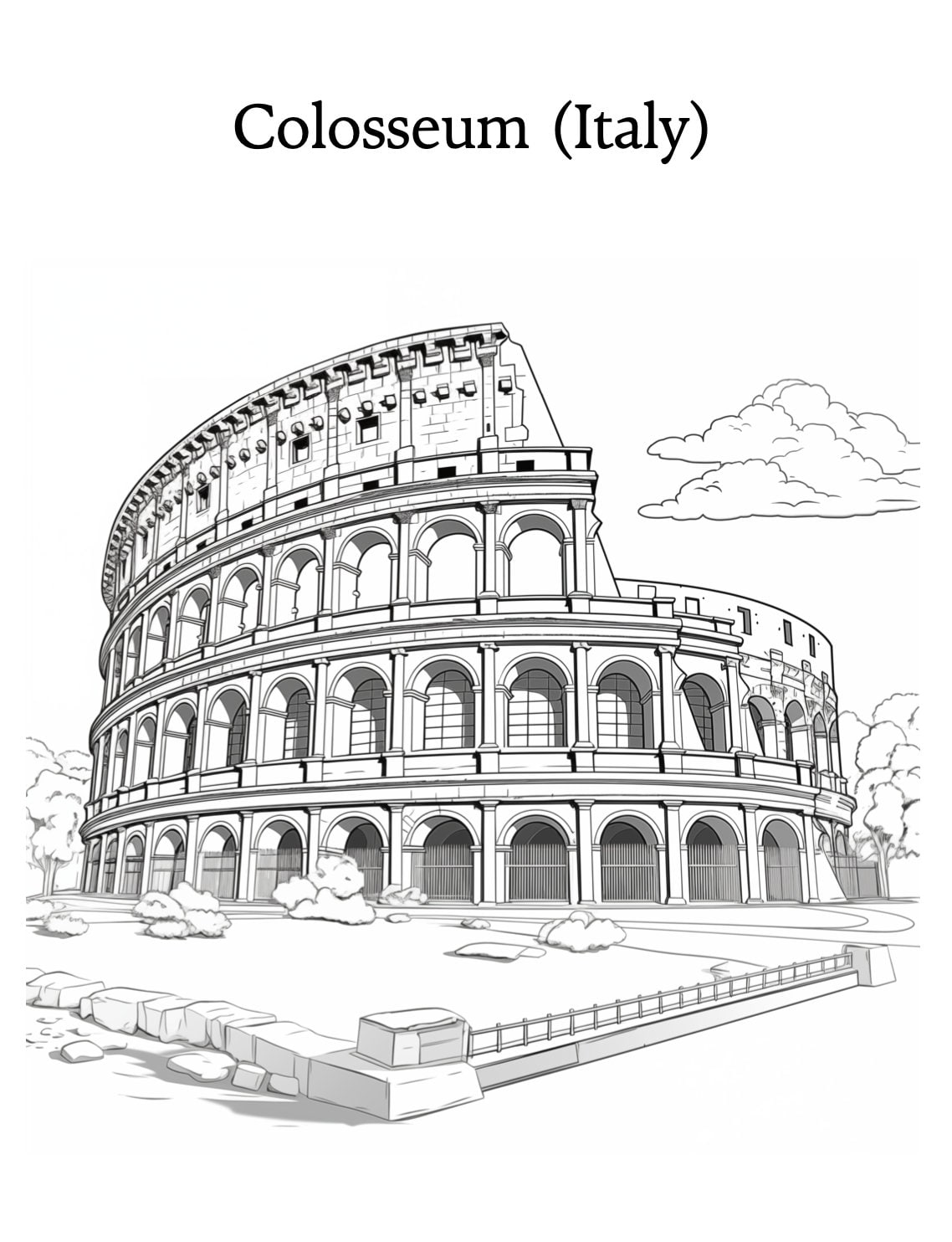 Travel Destinations Coloring Pages: European Iconic Landmarks by ...