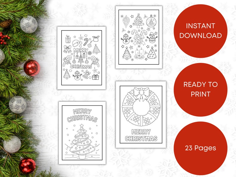 Christmas Colouring Pages | Digital Colouring Book | Printable ...