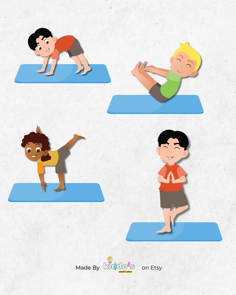 YOGA, Kids Yoga, Yoga Flashcards, Printable Flascard, Yoga Pose, Child ...