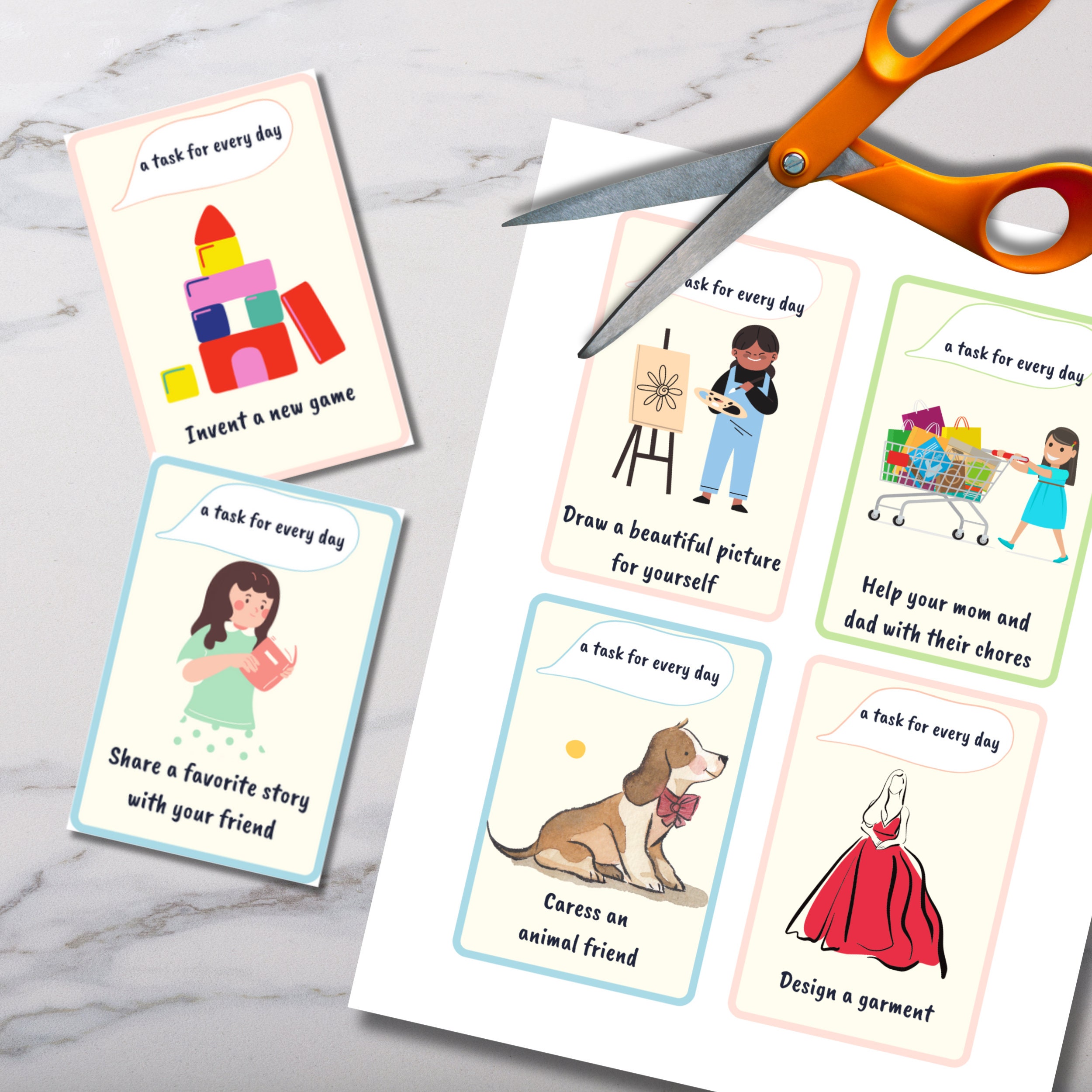 Personal Goals, Printable Flashcards, Flashcard for Kids, Gift for Kids ...